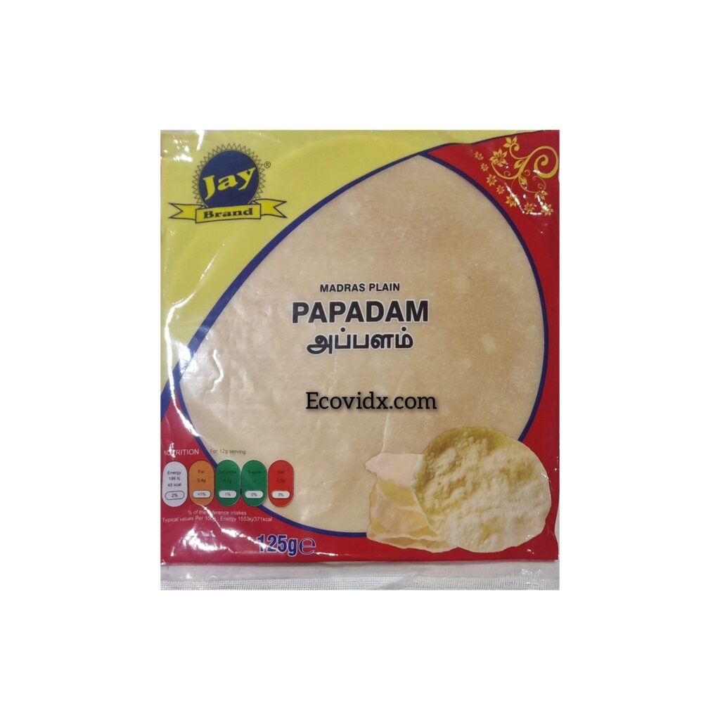 JAY BRAND PAPPADAM 125g - Ecovidx